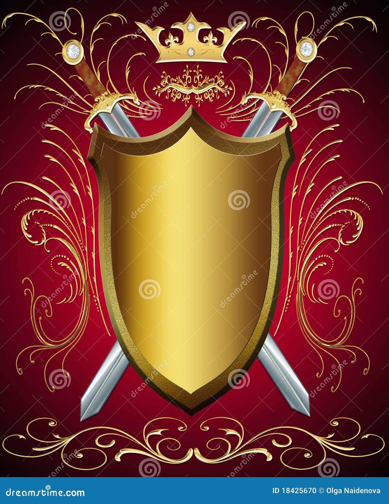 Shield and weapon stock illustration. Illustration of nobility - 18425670