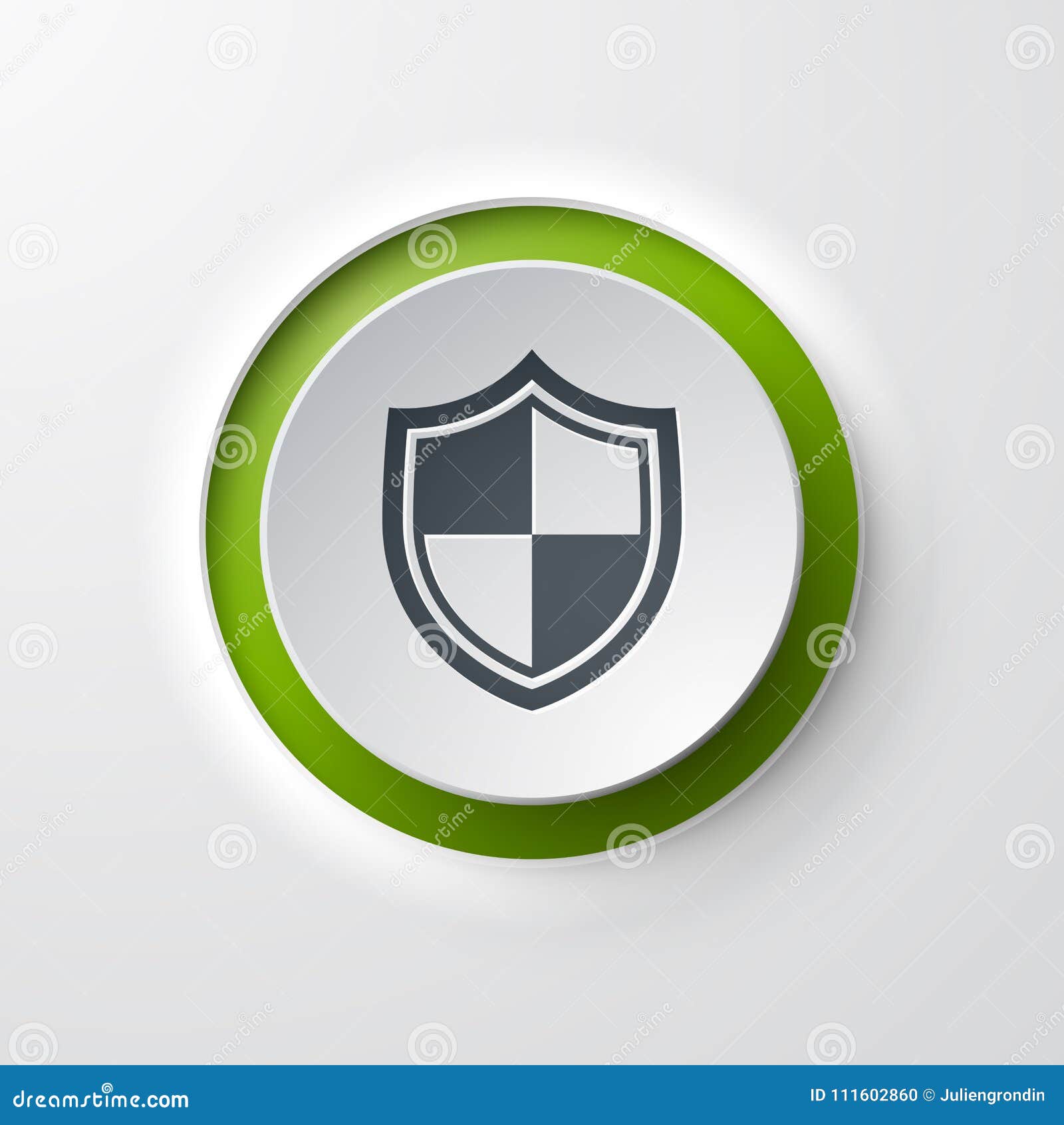 Shield Web Icon Push Button Stock Illustration - Illustration of modern ...