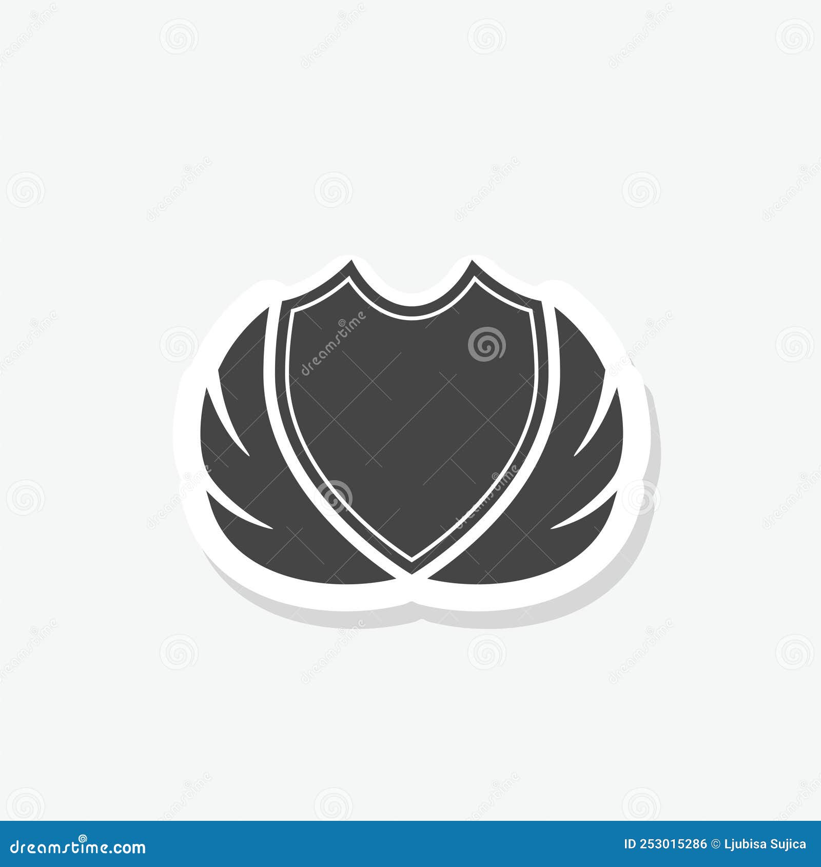 Shield Wing Logo Sticker Icon Stock Vector - Illustration of angel ...