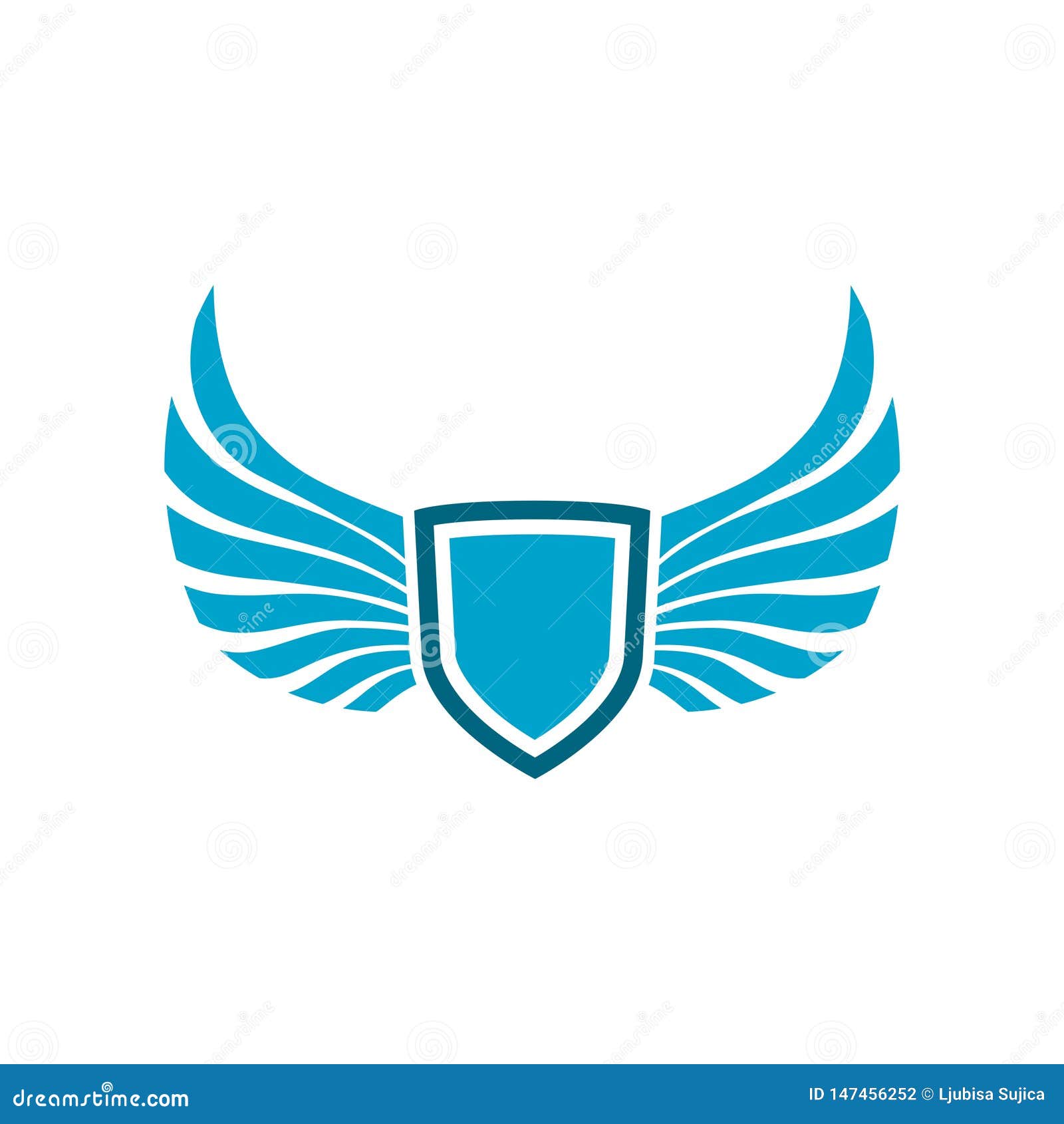 Shield with Wings Logo Design Stock Vector - Illustration of success ...