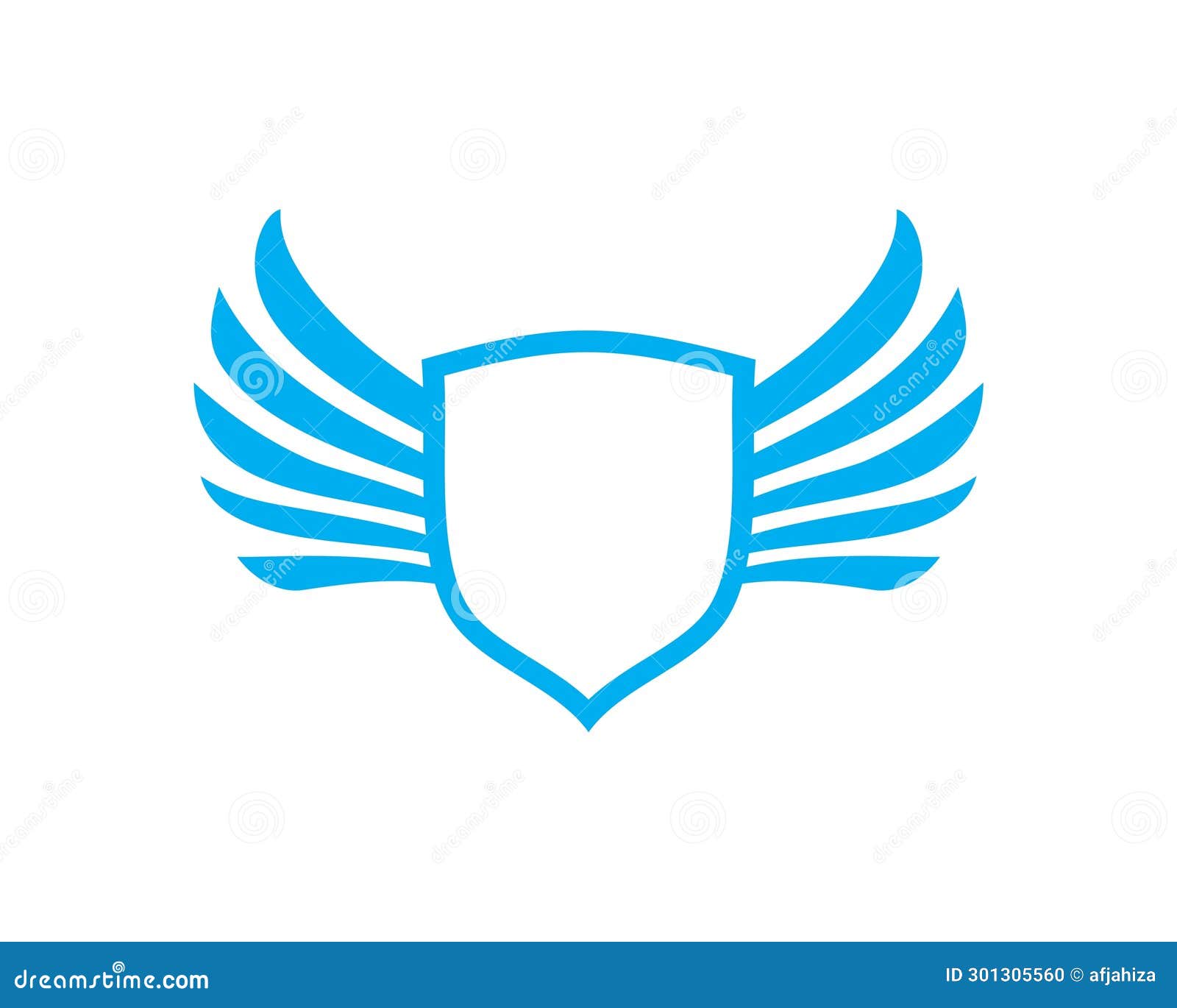Shield Wings 2 Logo Template Stock Vector - Illustration of abstract ...