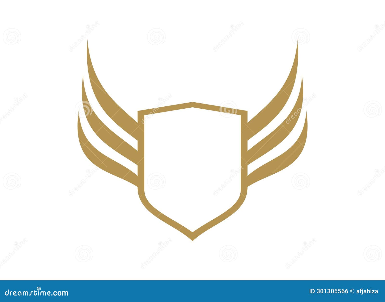 Shield Wings 1 Logo Template Stock Vector - Illustration of abstract ...