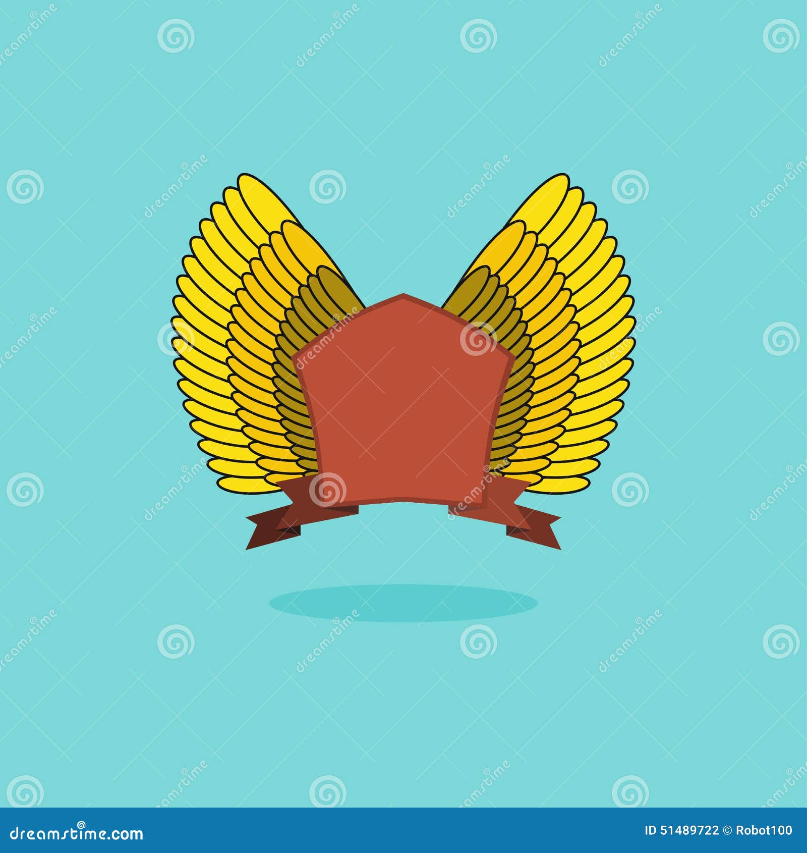 Shield with wings. vintage stock vector. Illustration of beautiful ...