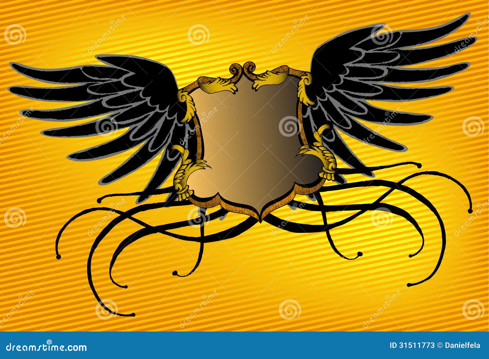 Shield with wings stock vector. Illustration of ideas - 31511773