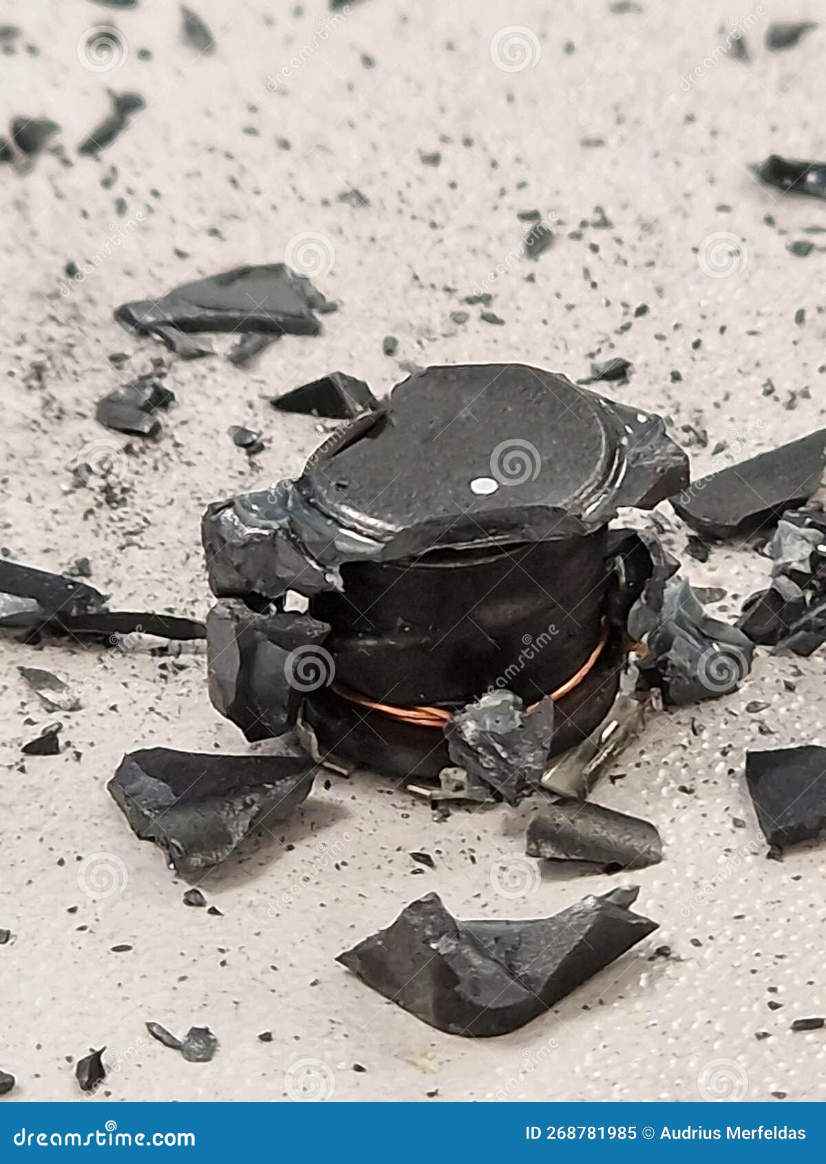 Shielded High Power Inductor Exploded Stock Image - Image of broke ...