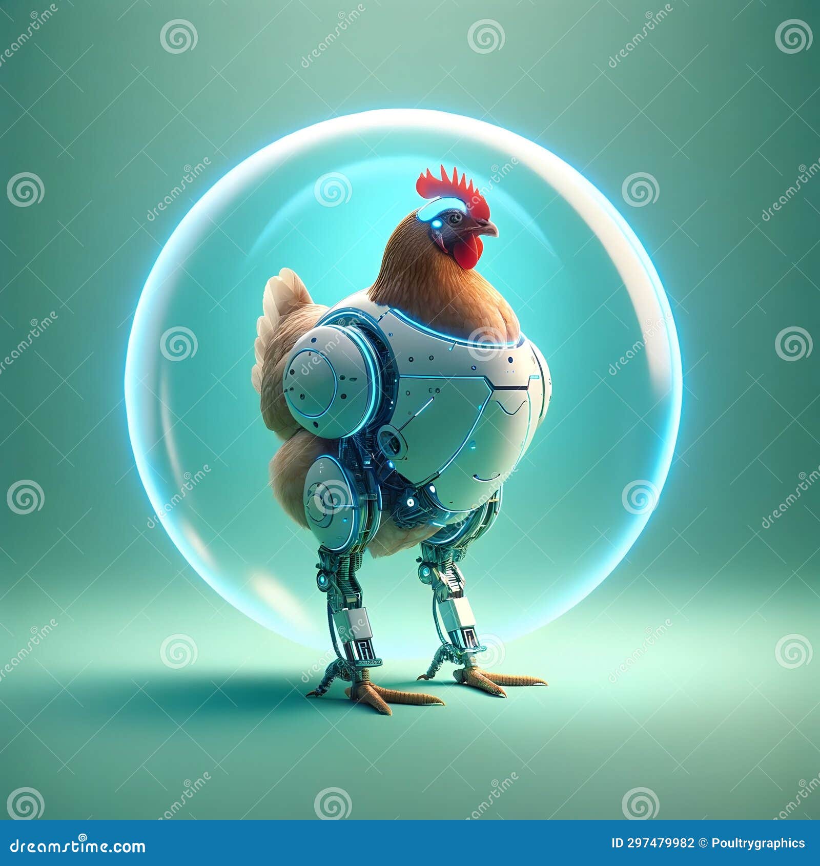 Shielded By Light A Dome-Covered Chicken House Representing Immune ...