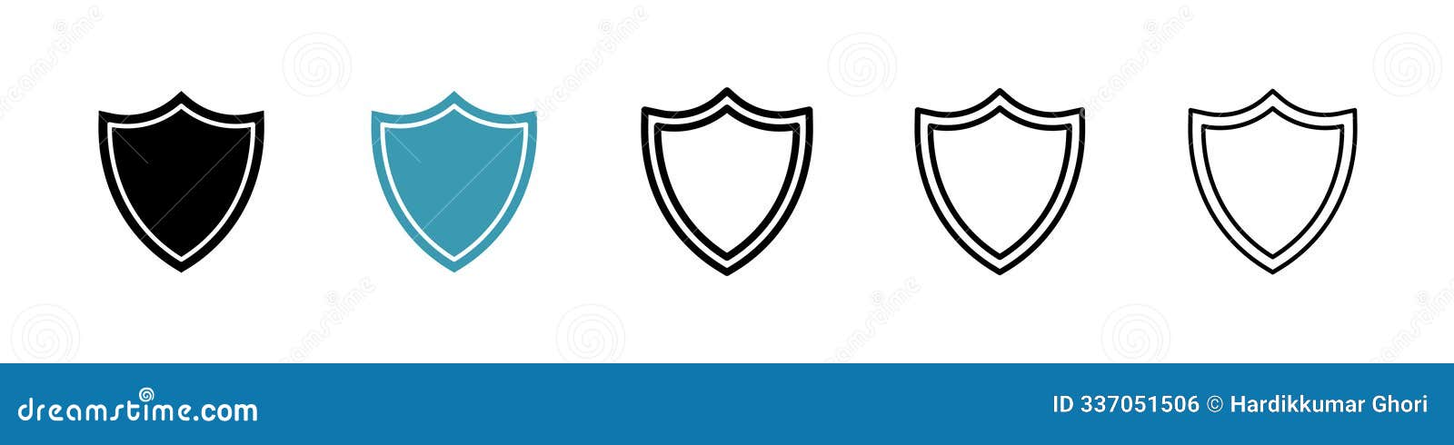 Shieldline in Thin Line Black Color. Flat Simple Vector Symbols ...