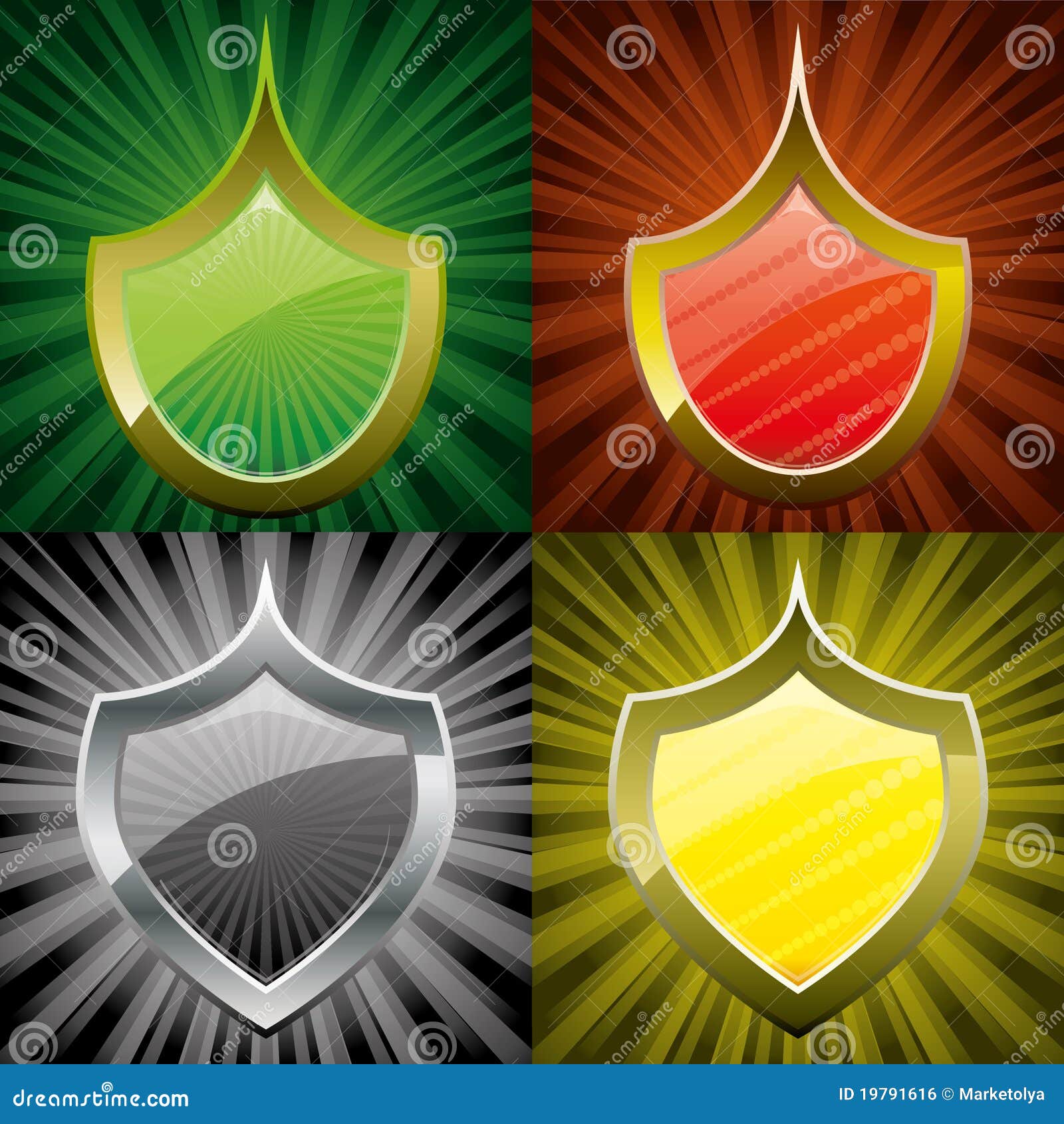 Shields stock vector. Illustration of protection, heraldry - 19791616