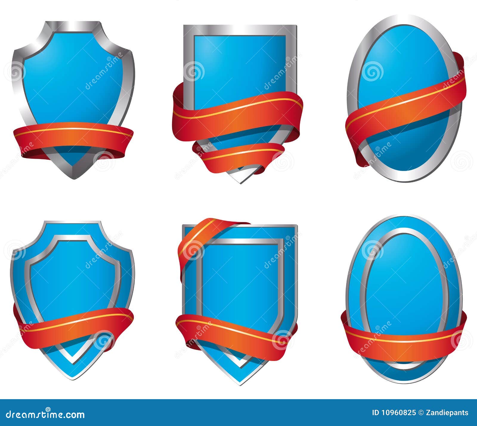 Shields - blue stock vector. Illustration of protection - 10960825