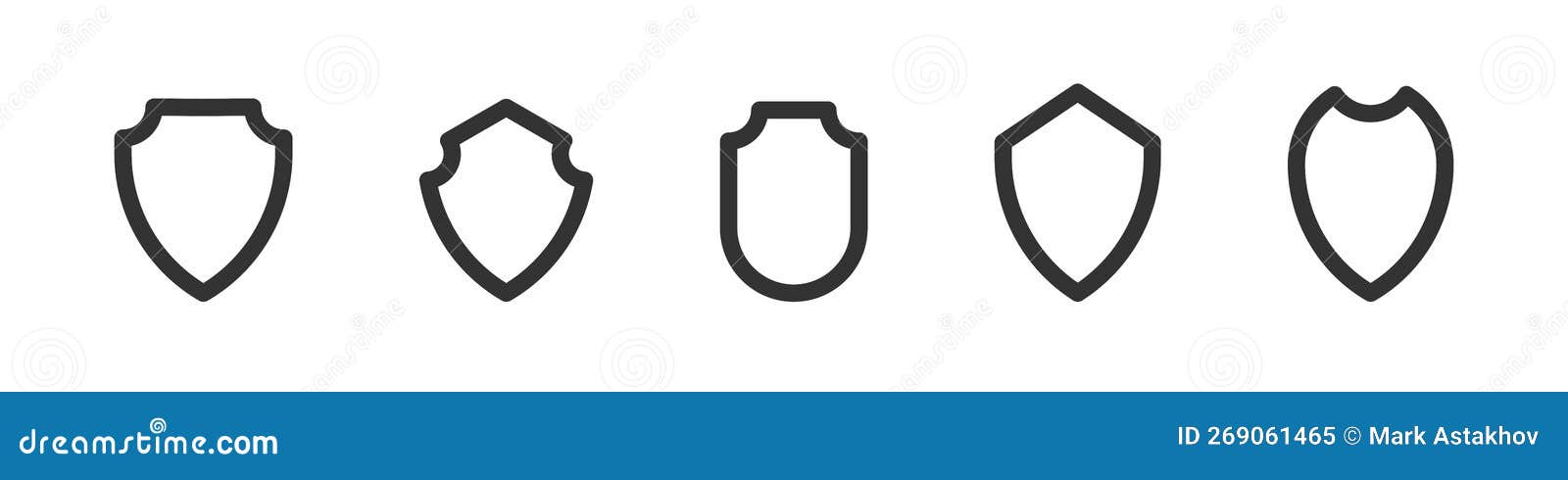 Shields Icon Set. Protection Shield Icos Collection. Vector ...