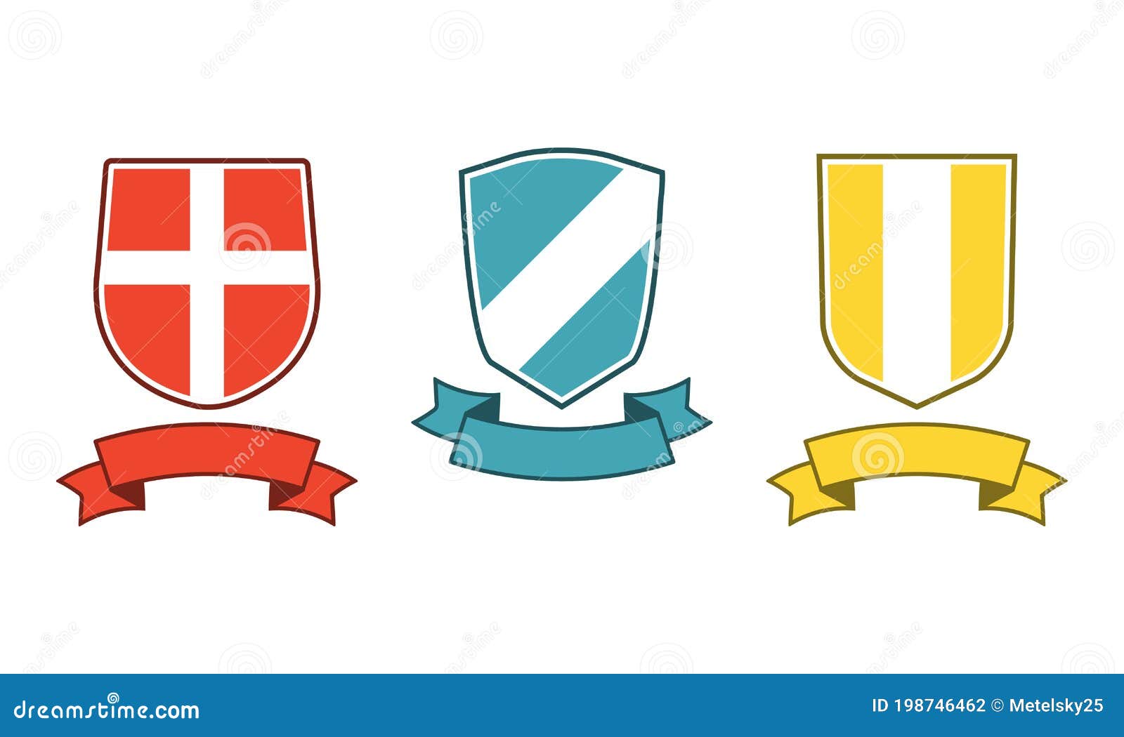 Shields with Ribbon Icon Set. Different Shield Shapes Collection ... Shields with Ribbon Icon Set. Different Shield Shapes Collection ...