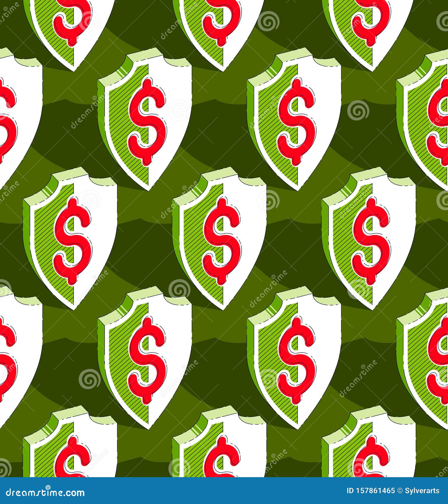Shields Seamless Background, Protection, Vector Wallpaper or Web Site ...