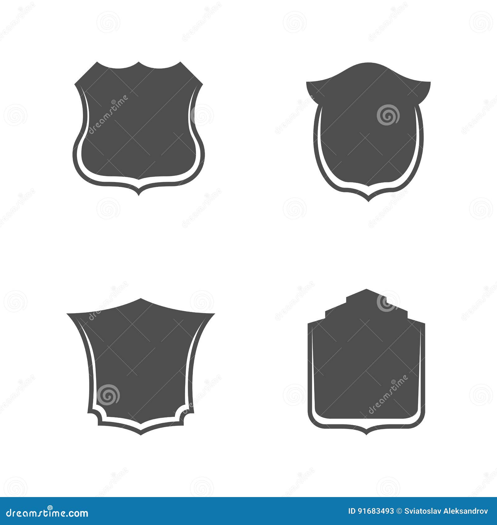 Shields Templates with Place for Your Text Stock Vector - Illustration ...