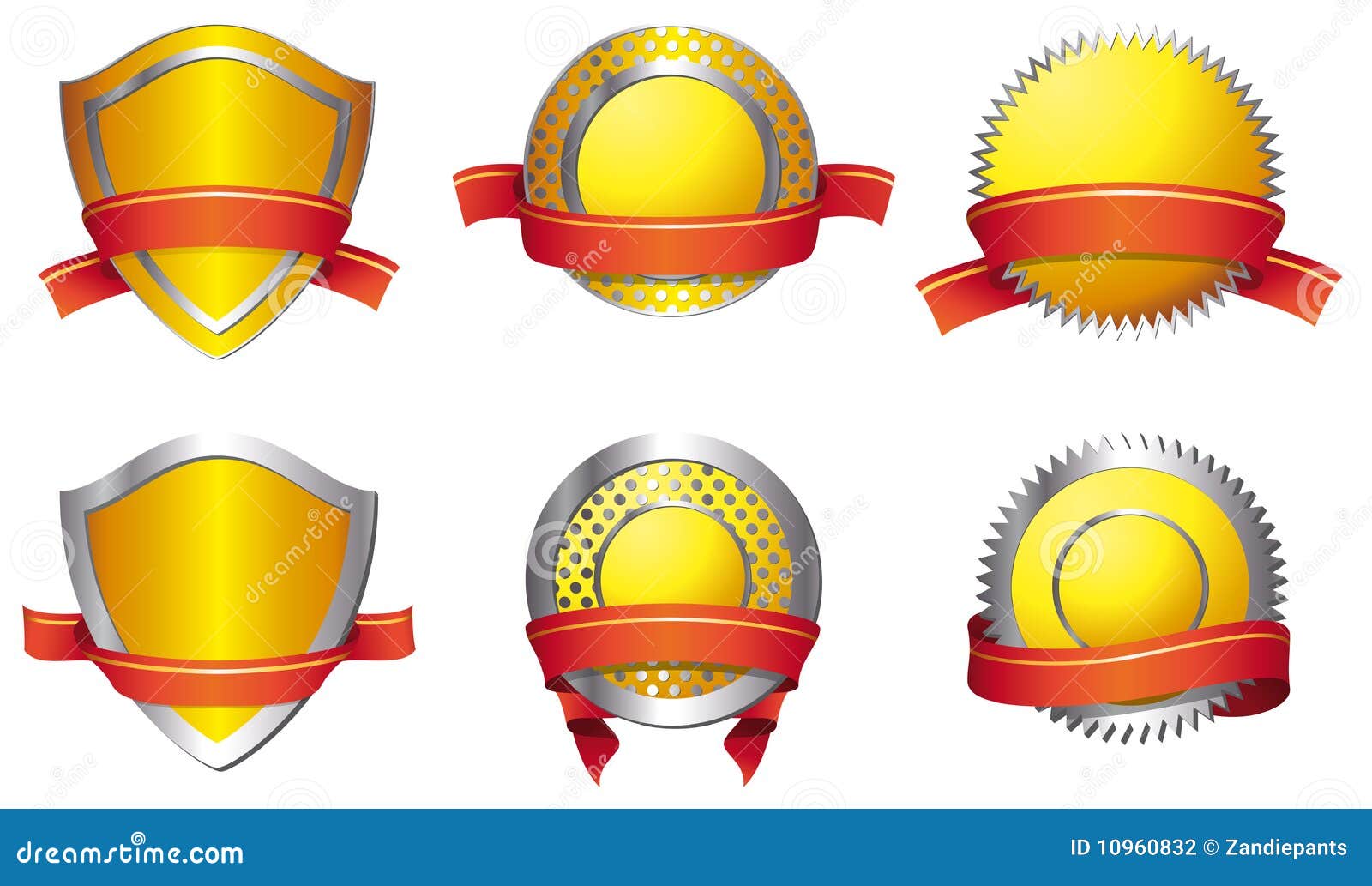 Shields - yellow stock vector. Illustration of protection - 10960832