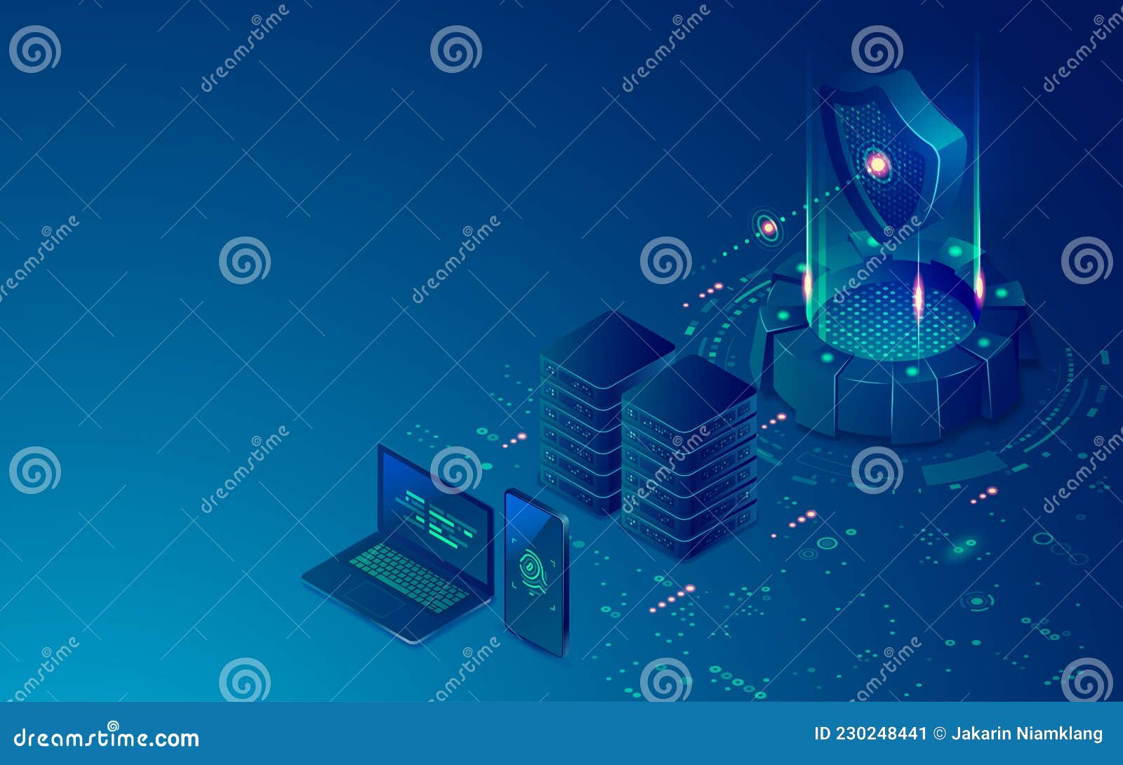 ShieldTech stock vector. Illustration of futuristic - 230248441