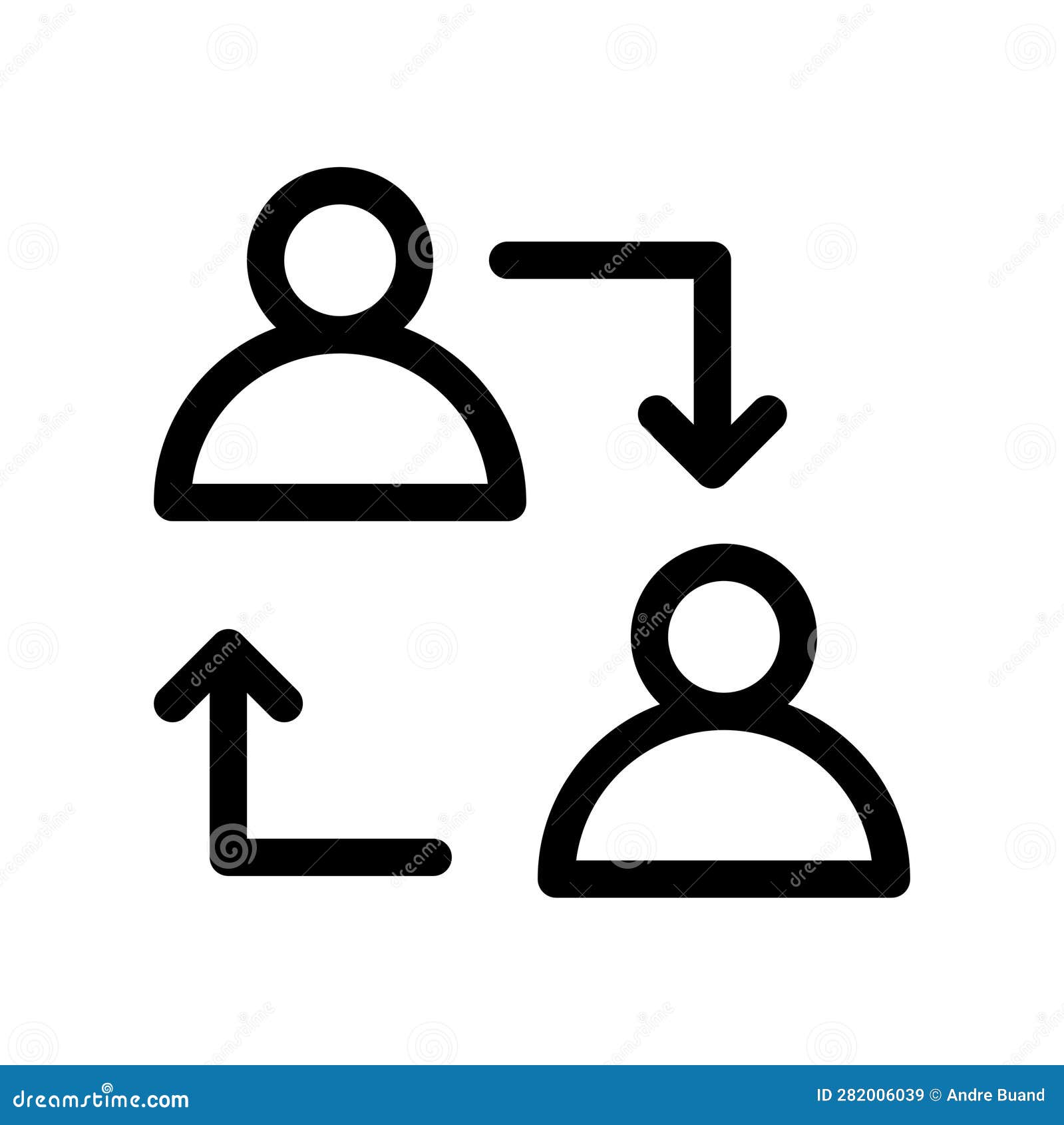 Shift Change Vector Line Icon Stock Vector - Illustration of vector ...