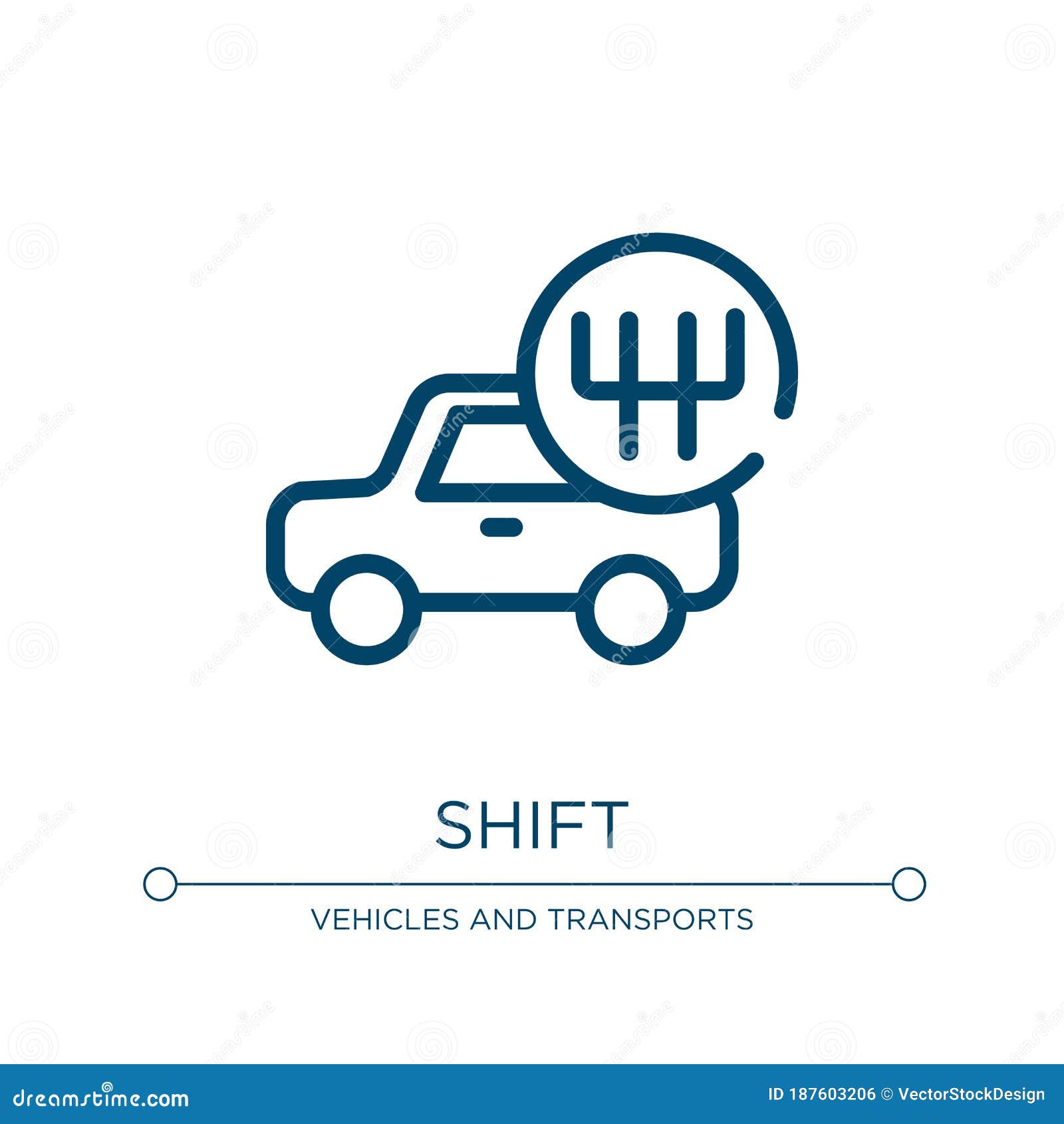 Shift Icon. Linear Vector Illustration from Car Service Collection ...