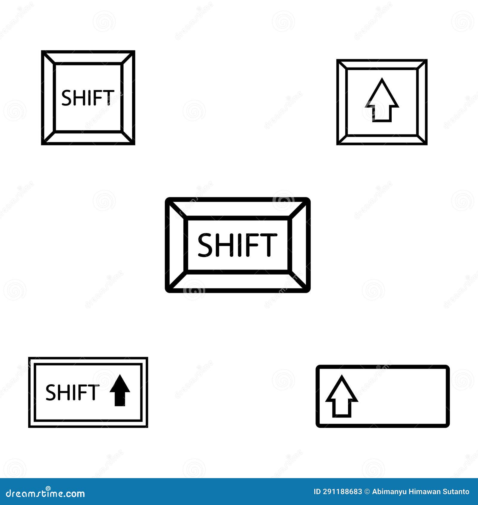 Shift key icon vector stock vector. Illustration of design - 291188683