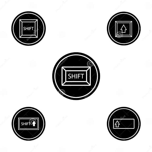 Shift key icon vector stock illustration. Illustration of computer ...