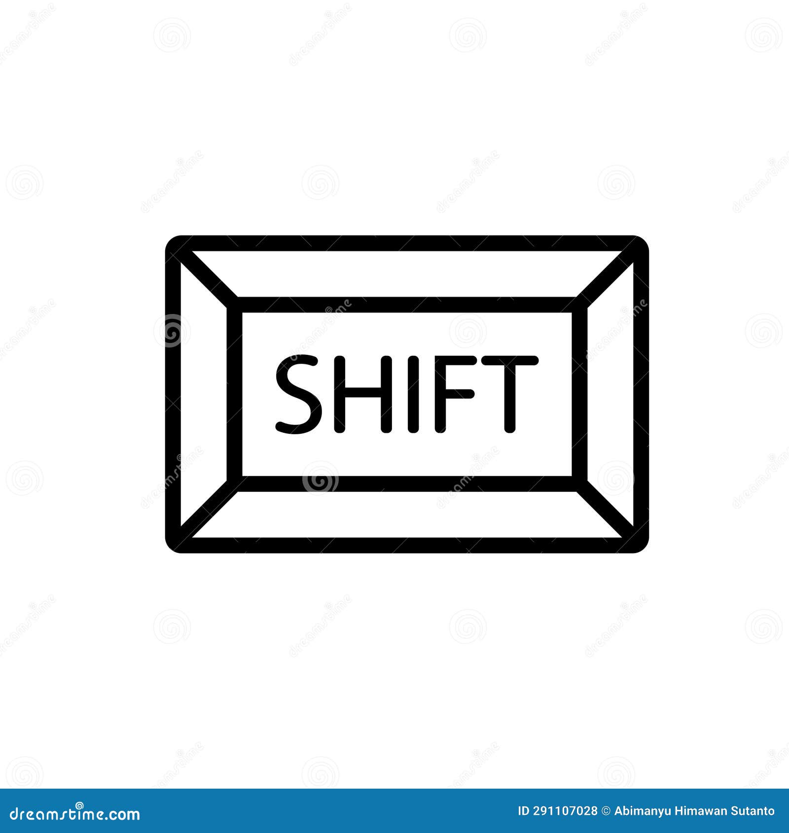 Shift key icon vector stock vector. Illustration of technology - 291107028