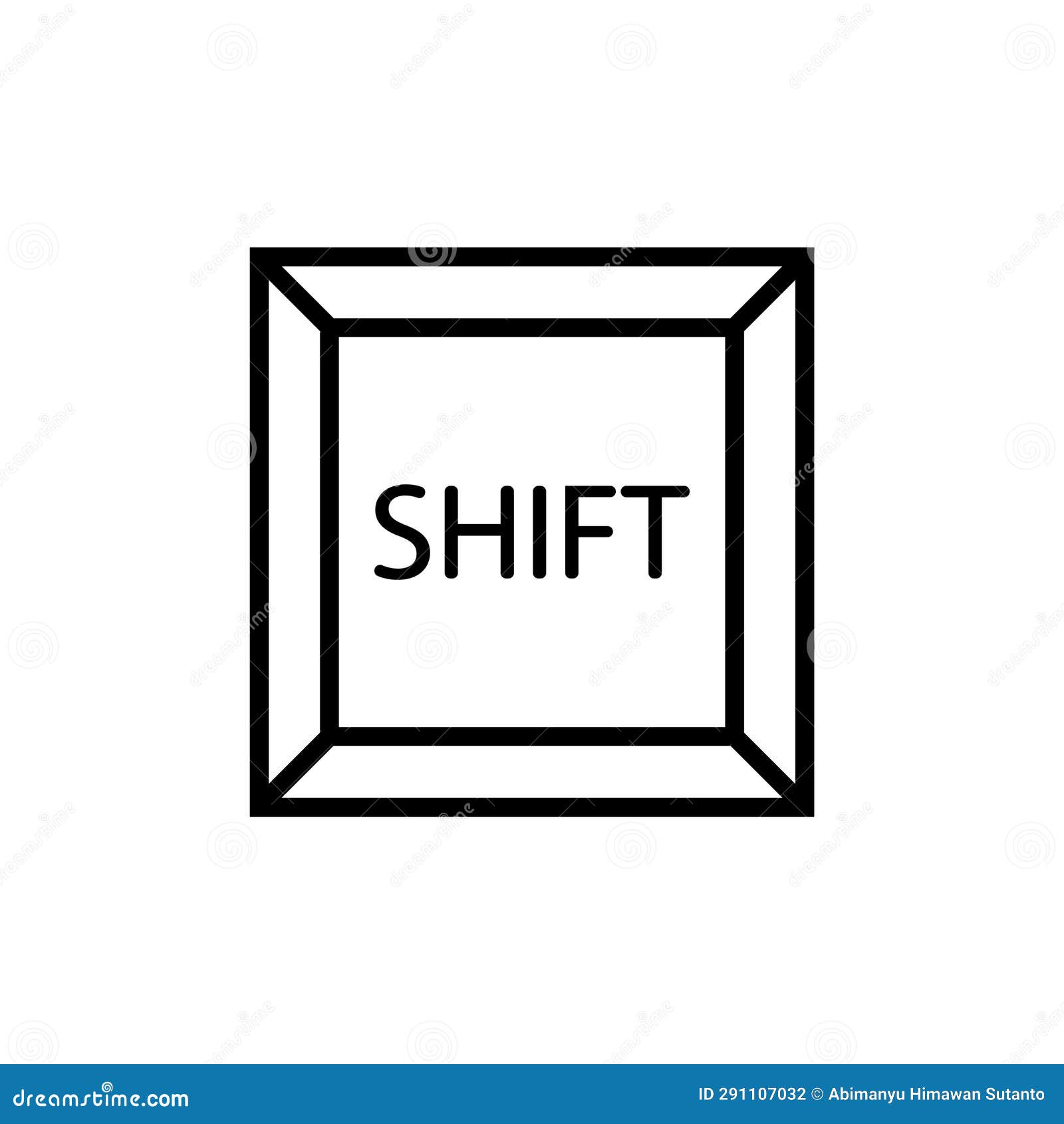 Shift key icon vector stock vector. Illustration of interrupt - 291107032