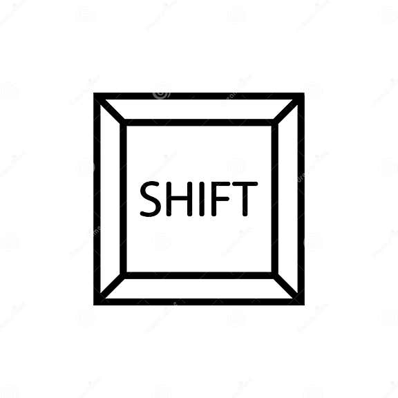 Shift key icon vector stock illustration. Illustration of interrupt ...
