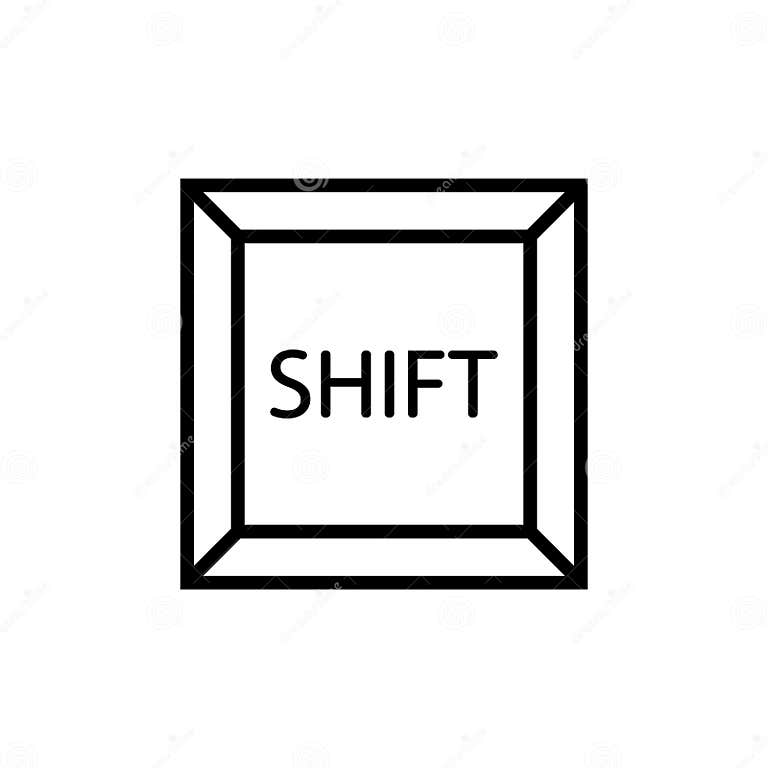 Shift key icon vector stock illustration. Illustration of interrupt ...