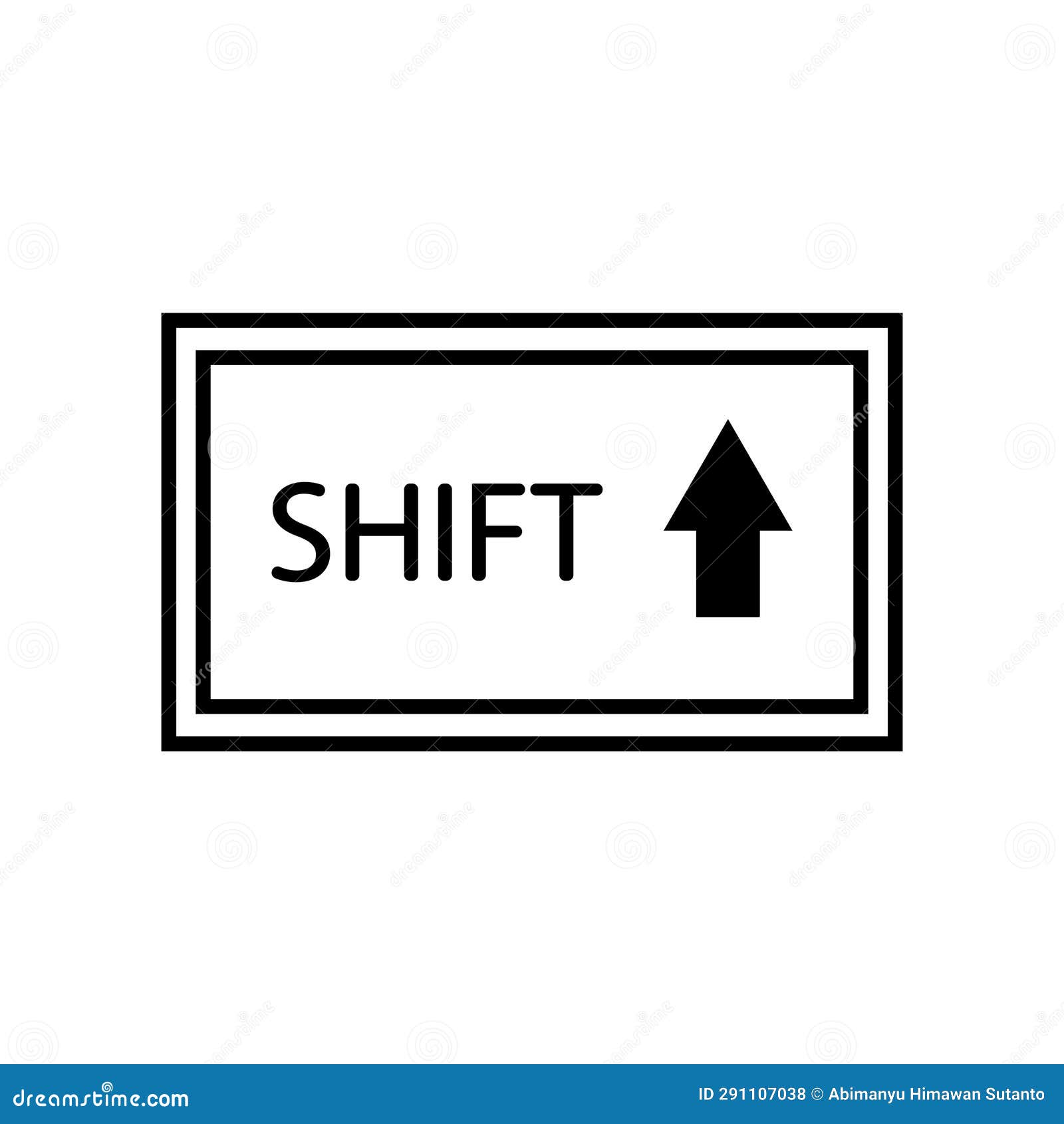 Shift key icon vector stock vector. Illustration of icon - 291107038
