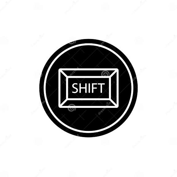Shift key icon vector stock illustration. Illustration of design ...
