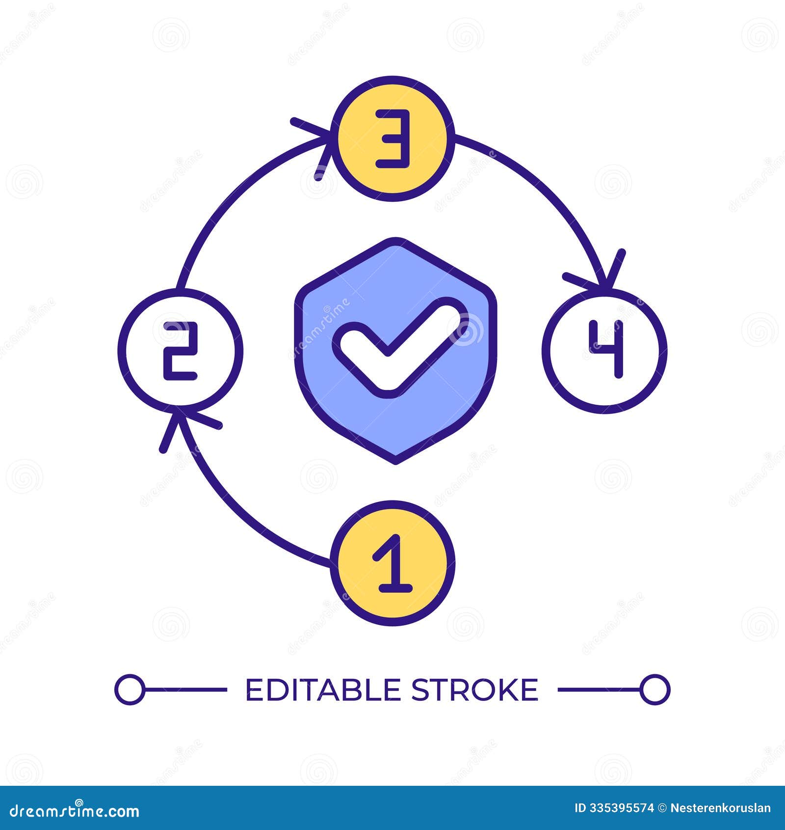 Shift Security Left RGB Color Icon Stock Illustration - Illustration of ...