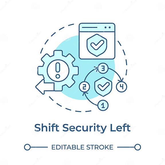 Shift Security Left Soft Blue Concept Icon Stock Vector - Illustration ...