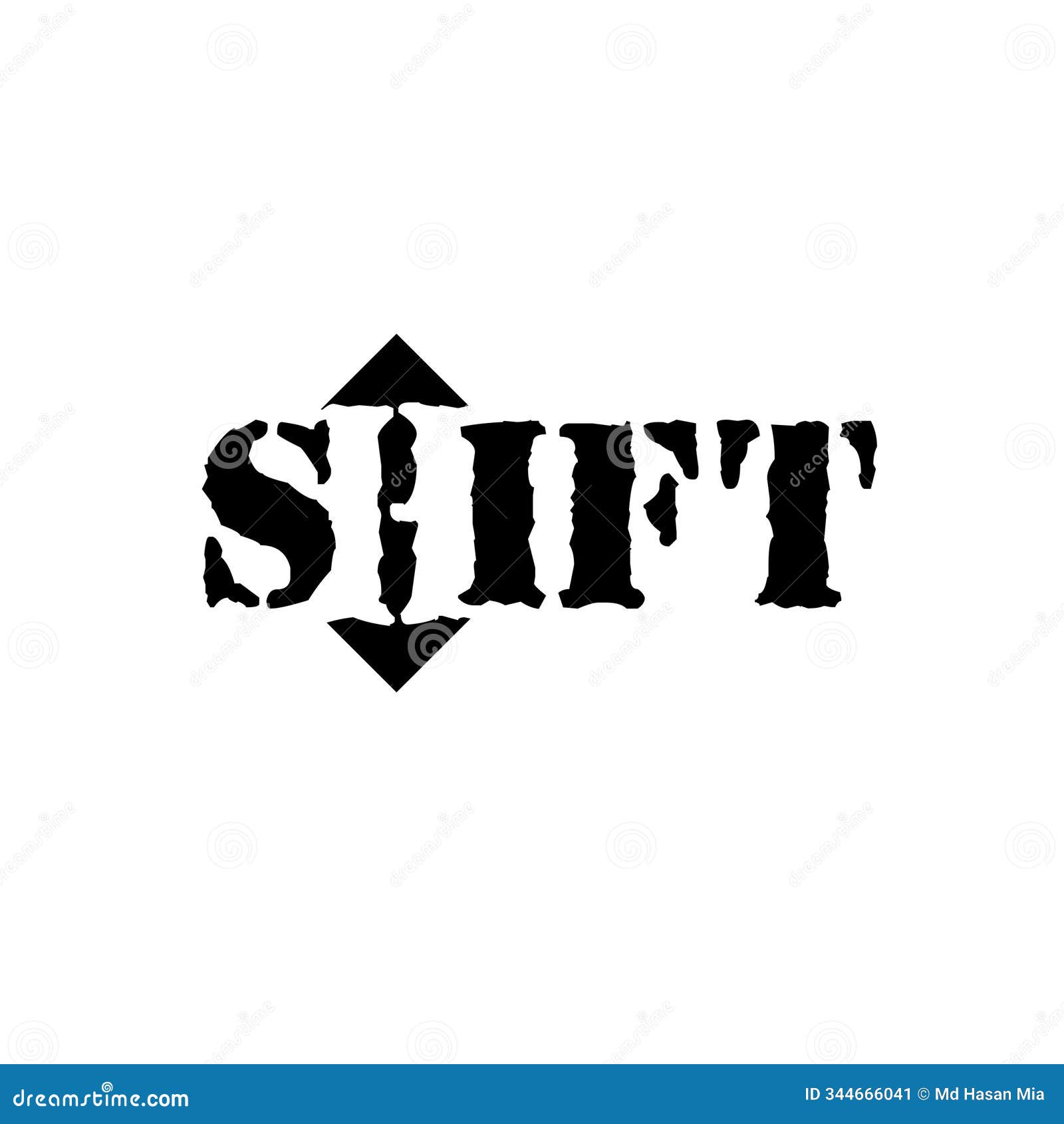 SHIFT Wordmark Typography Text Lettering Negative Space Logo Design ...