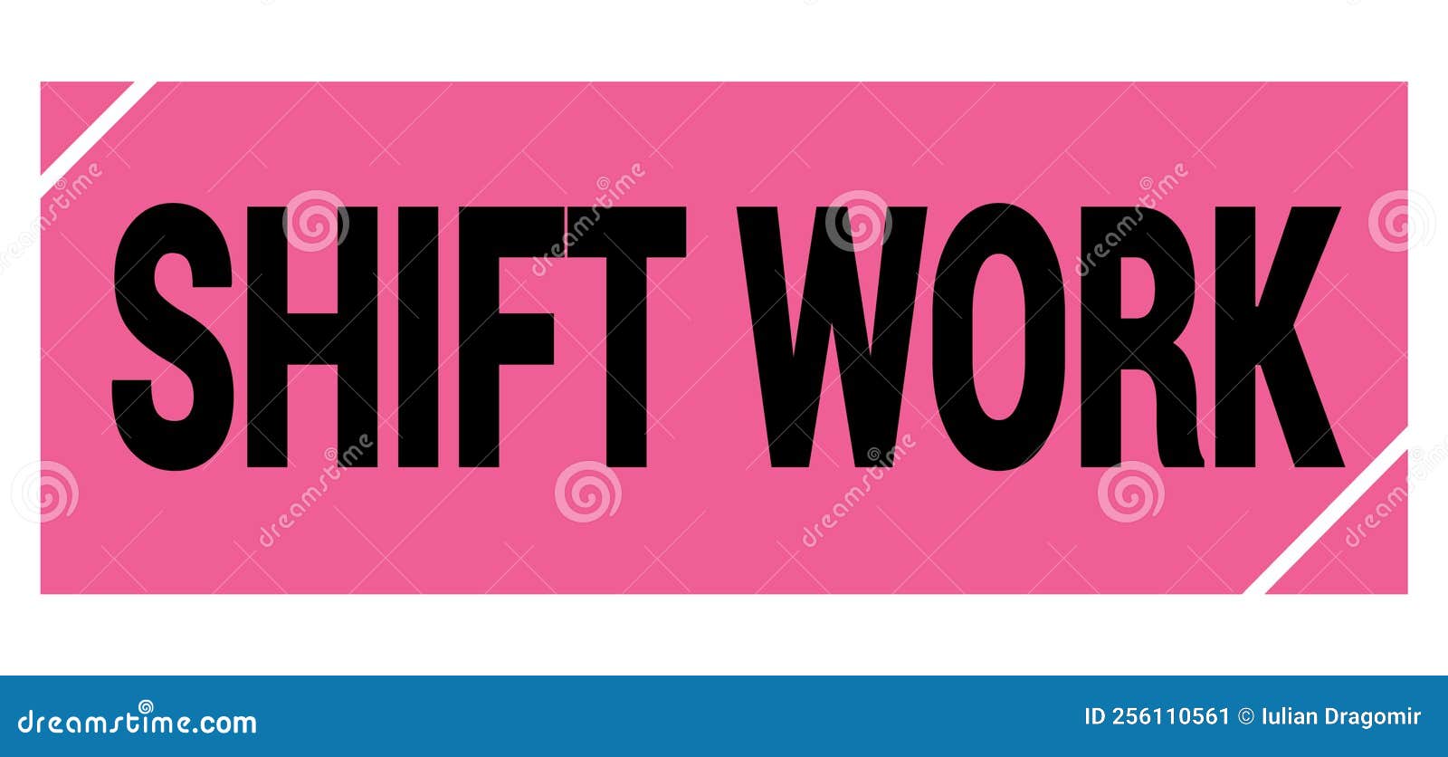 SHIFT WORK Text on Pink-black Grungy Stamp Sign Stock Illustration ...