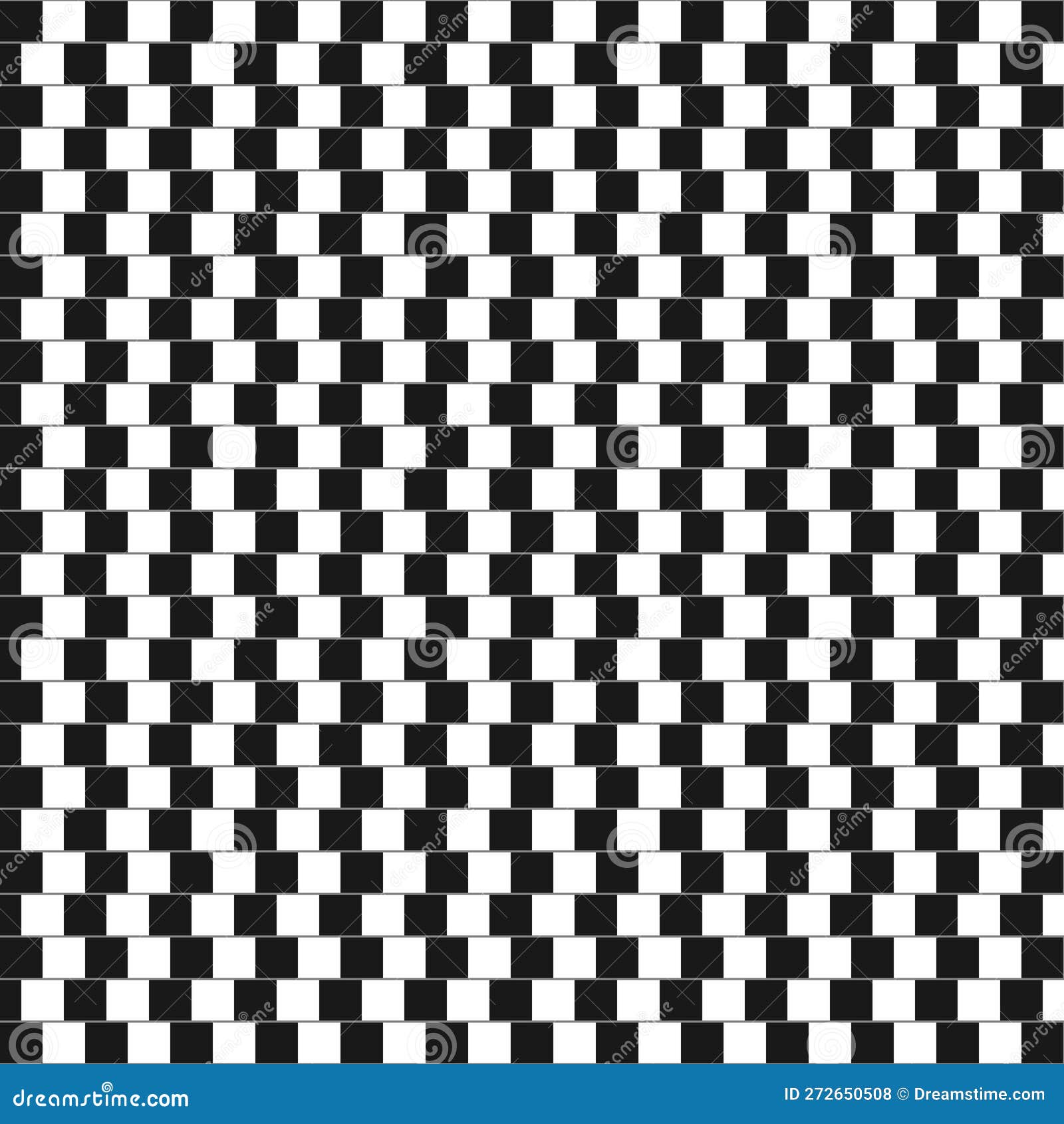 Shifted Horizontal Parallel Lines With Squares. Optical Illusion With ...