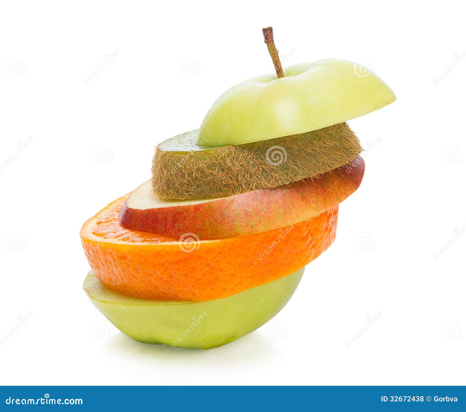 Shifted layers multifruit stock photo. Image of kiwi - 32672438
