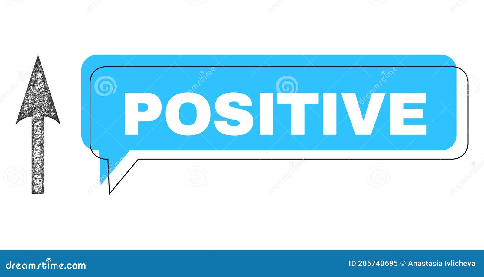 Shifted Positive Chat Bubble and Net Sharp Arrow Up Icon Stock Vector ...