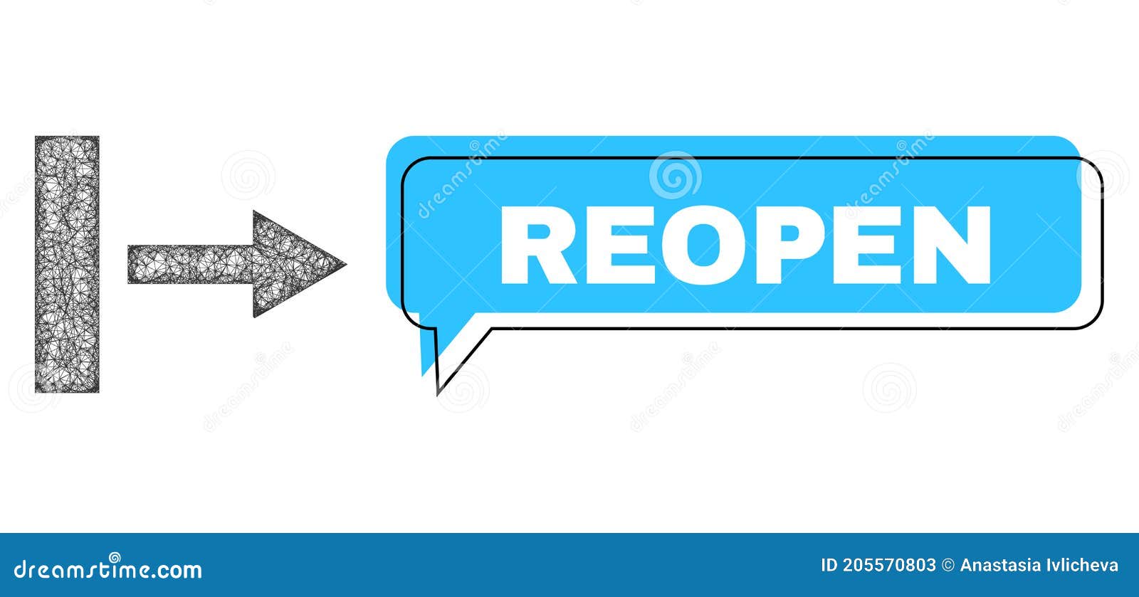 Shifted Reopen Conversation Bubble and Hatched Pull Right Icon Stock ...