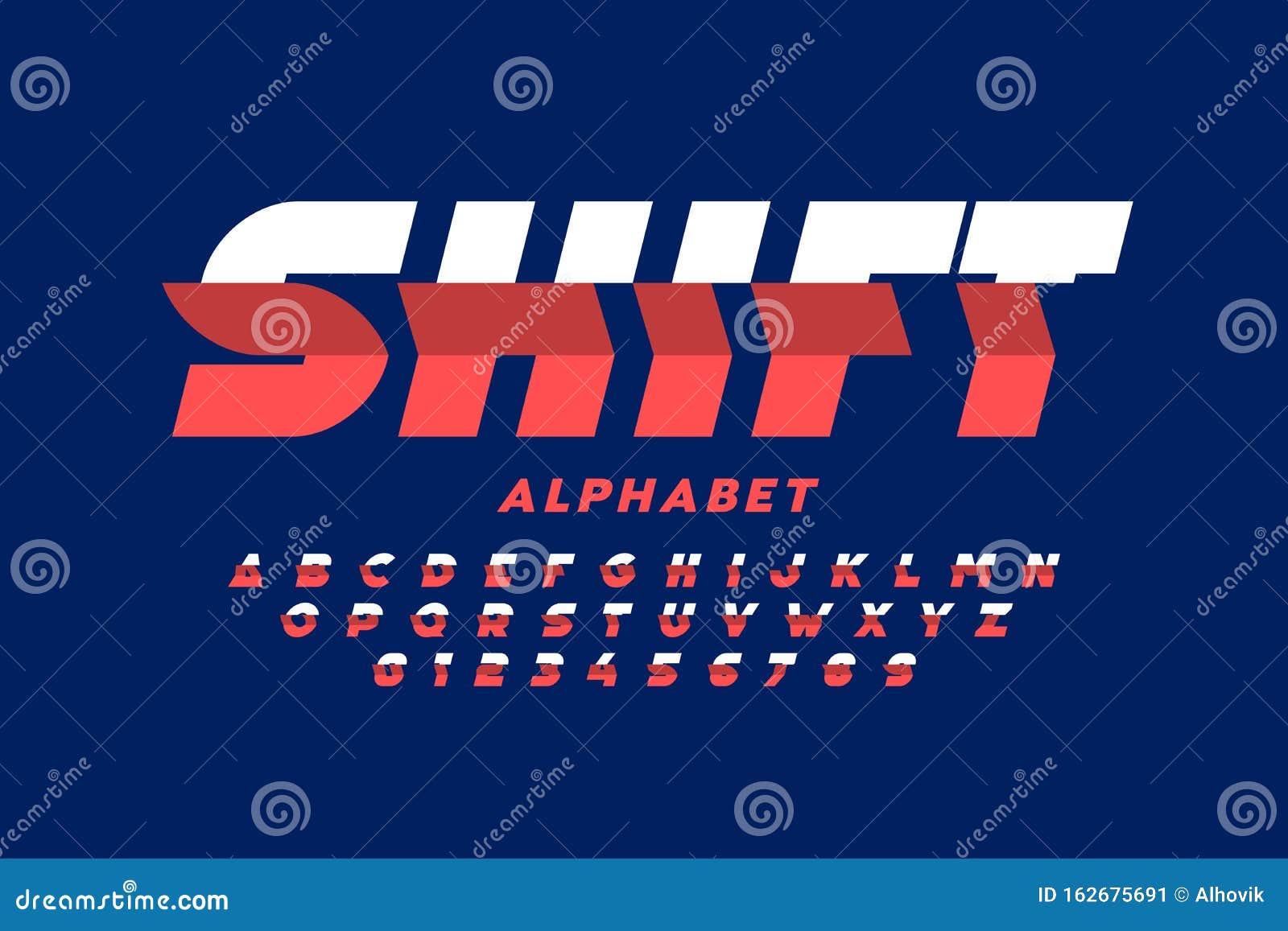 Shifted style modern font stock vector. Illustration of electricity ...