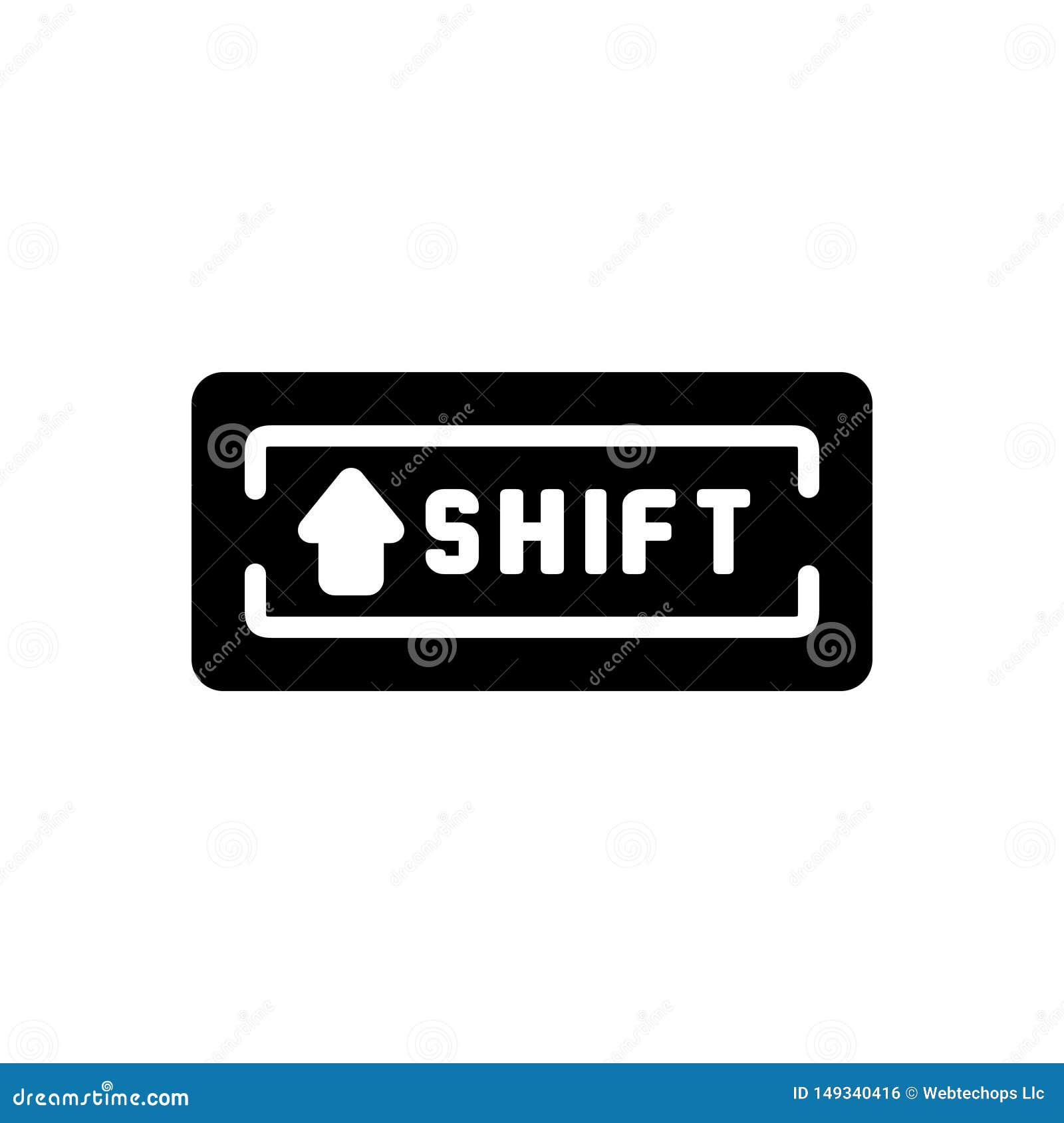 Black Solid Icon for Shiftkey, Butten and Key Stock Vector ...