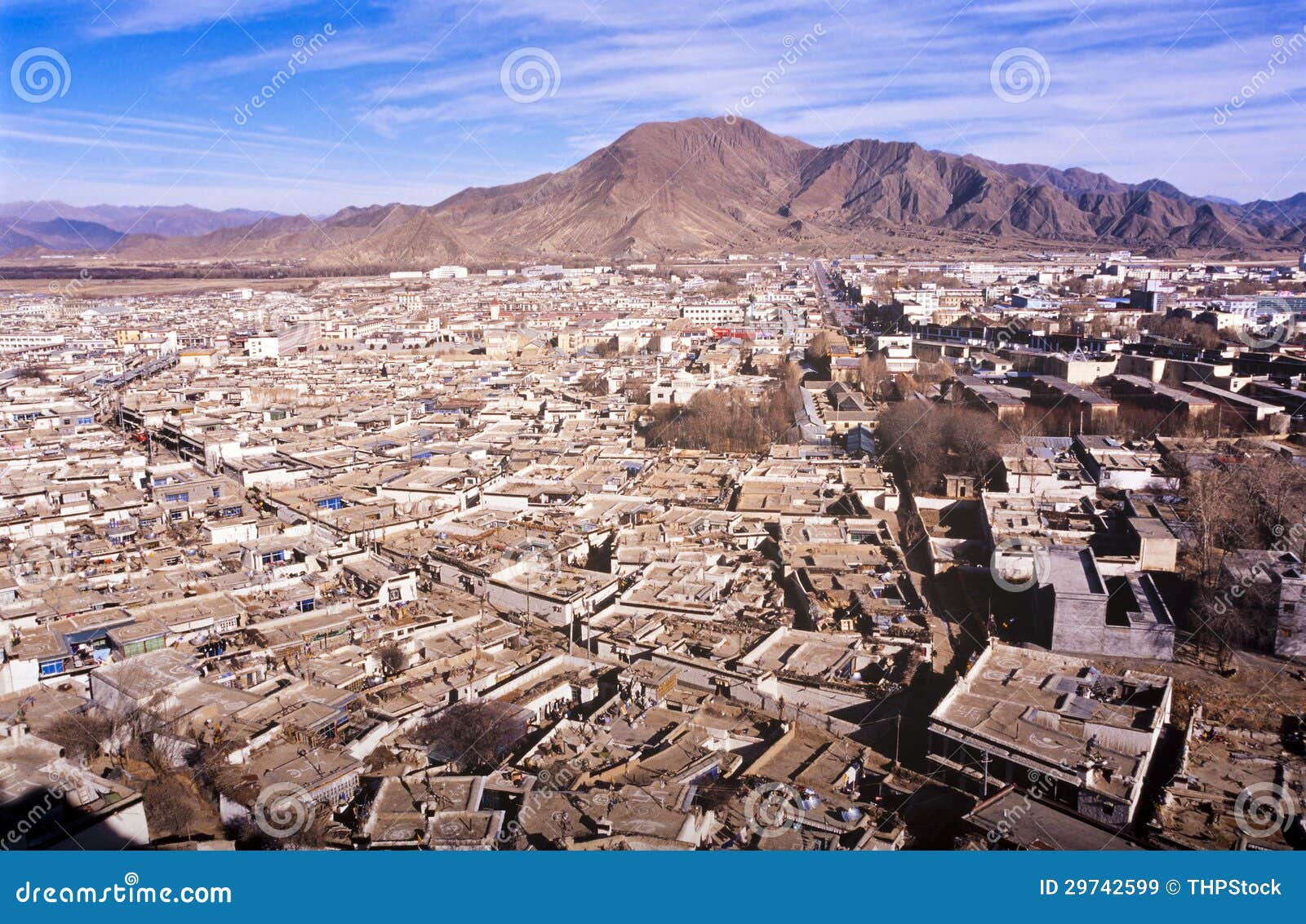 Tibetan City stock image. Image of town, asian, exotic - 29742599