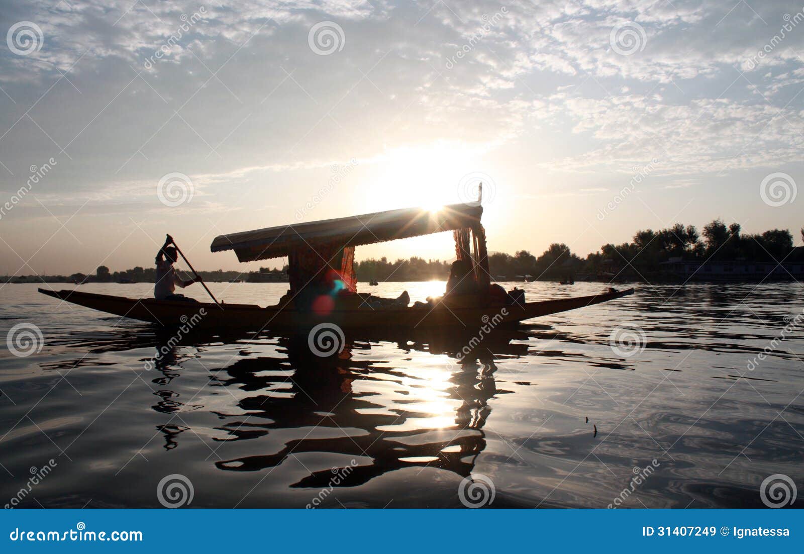 Shikara Boat Lake Mountain editorial stock image. Image of calm - 31407249