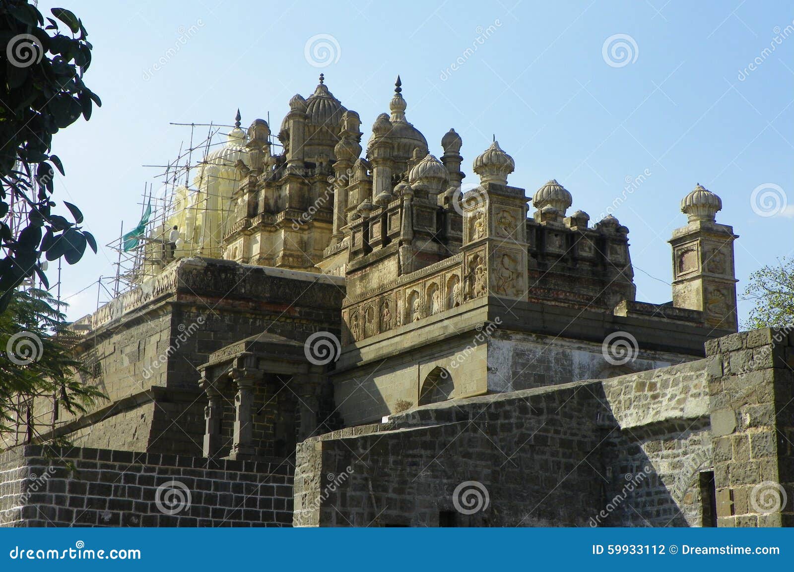The Shikhara of Bhuleshwar Temple Stock Photo - Image of temples, pune ...