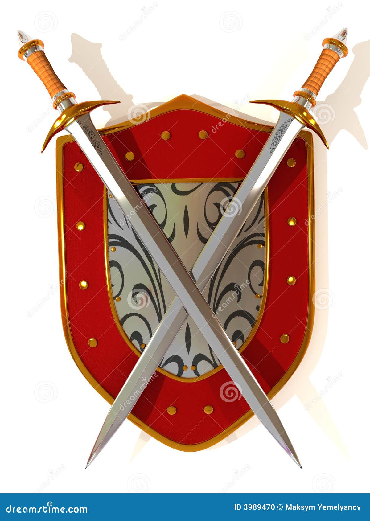 Shild with Sword. Security stock illustration. Illustration of ...