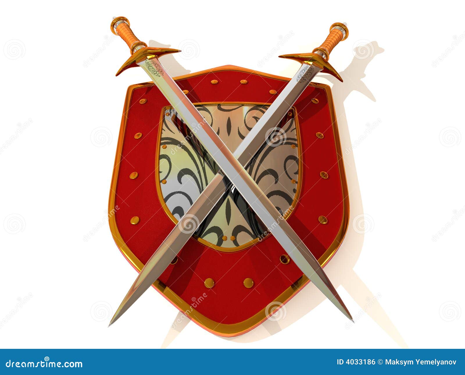 Shild with Sword. Security stock illustration. Illustration of ...