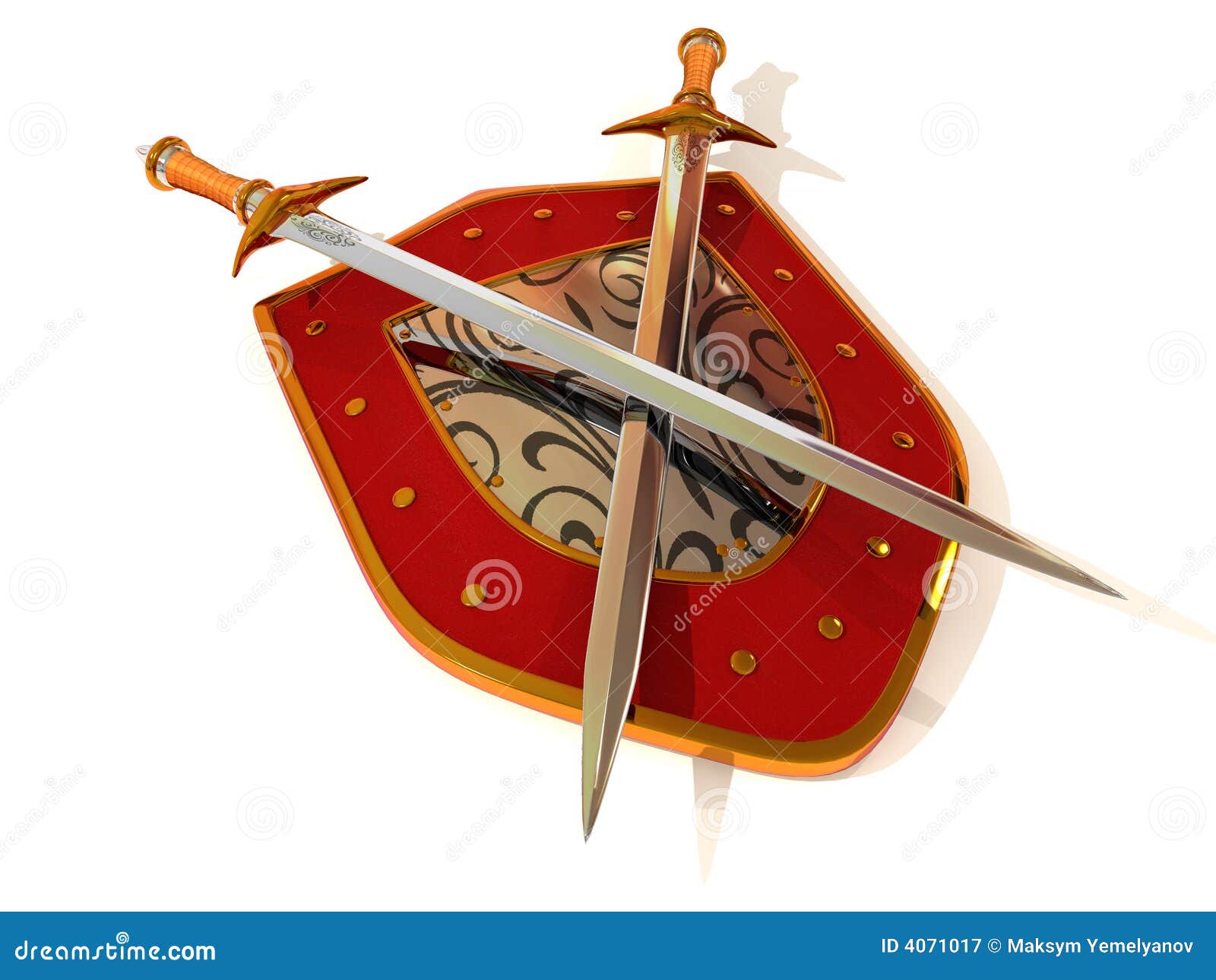 Shild with Sword. Security stock illustration. Illustration of path ...