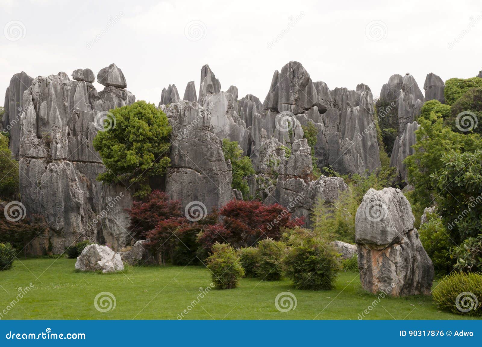 Shilin Stone Forest - Kunming - China Stock Photo - Image of karst ...