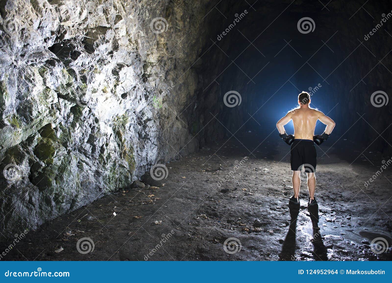 Shiloutte of a Boxer in a Cave Stock Photo - Image of boxer, happy ...