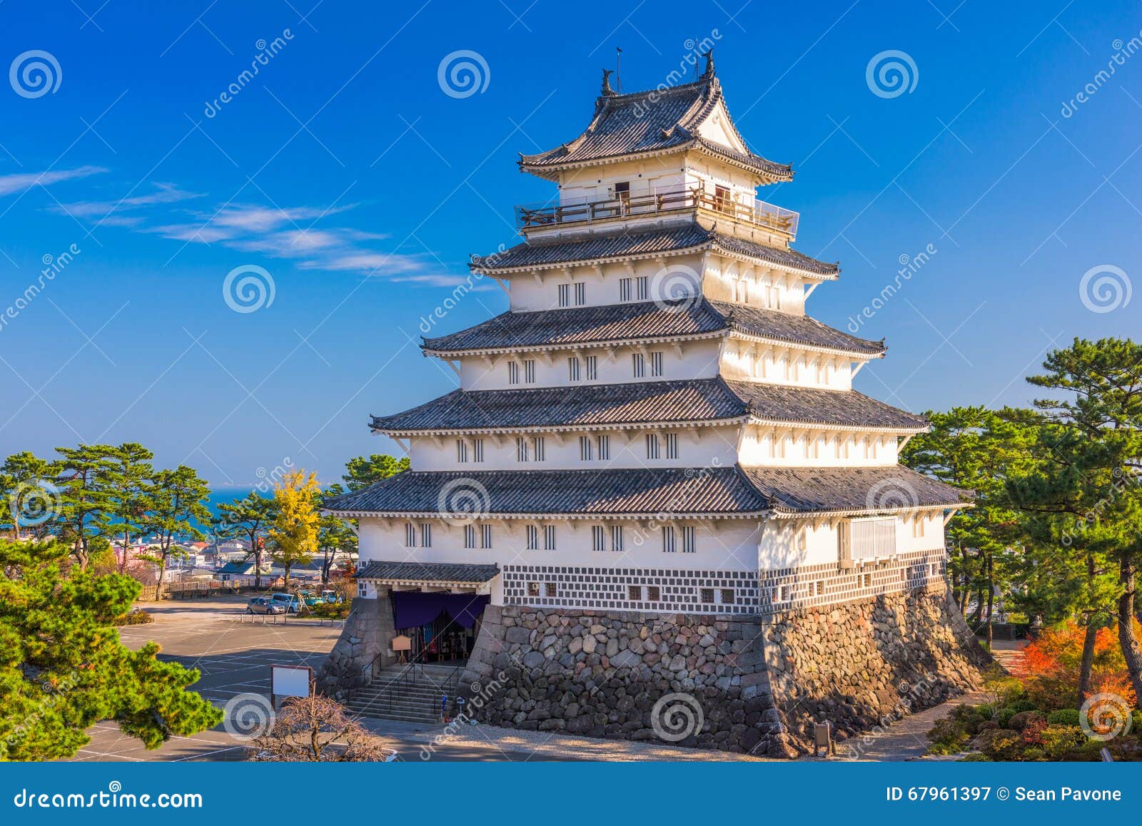 Shimabara Castle in Japan stock image. Image of medieval - 67961397