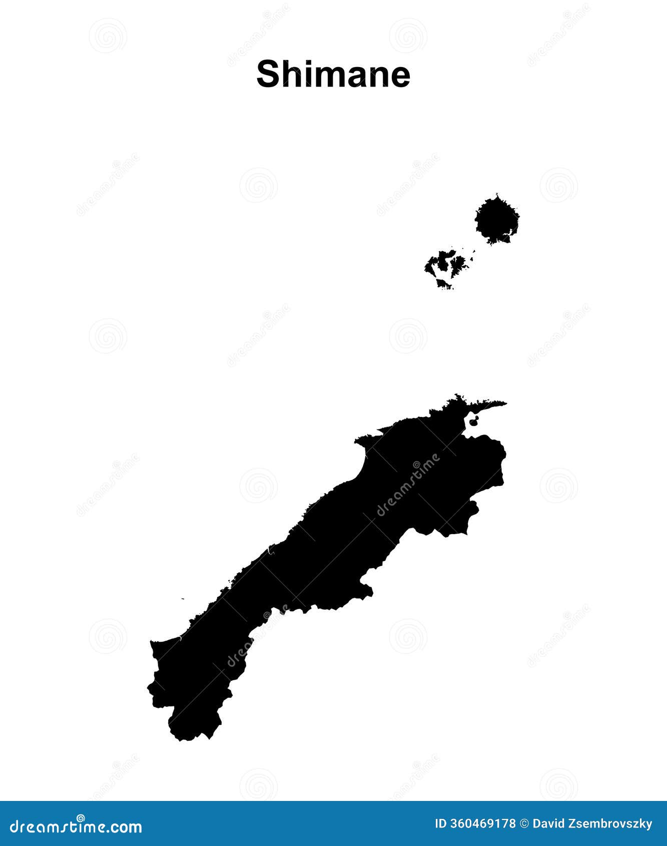 Shimane outline map stock illustration. Illustration of vector - 360469178