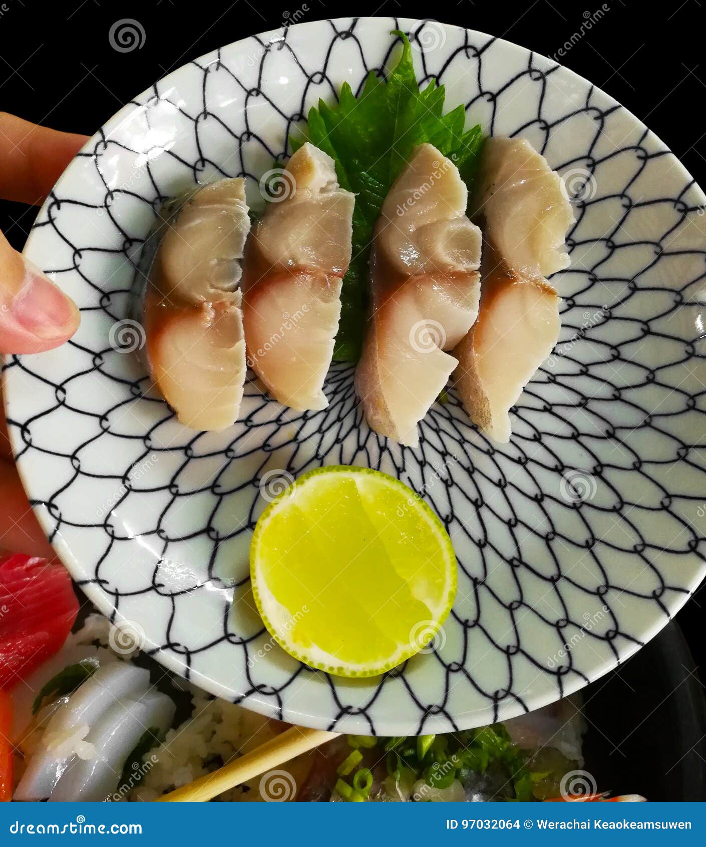Shime Saba Sashimi stock photo. Image of food, saba, served - 97032064